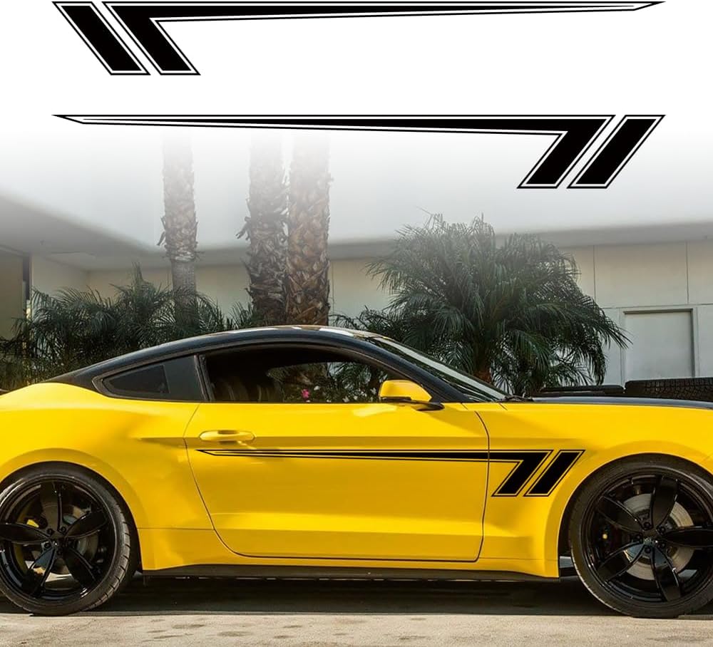 Amazon.com: MXGAIC 2Pcs Sports Racing Stripe Graphic Stickers Decals ...