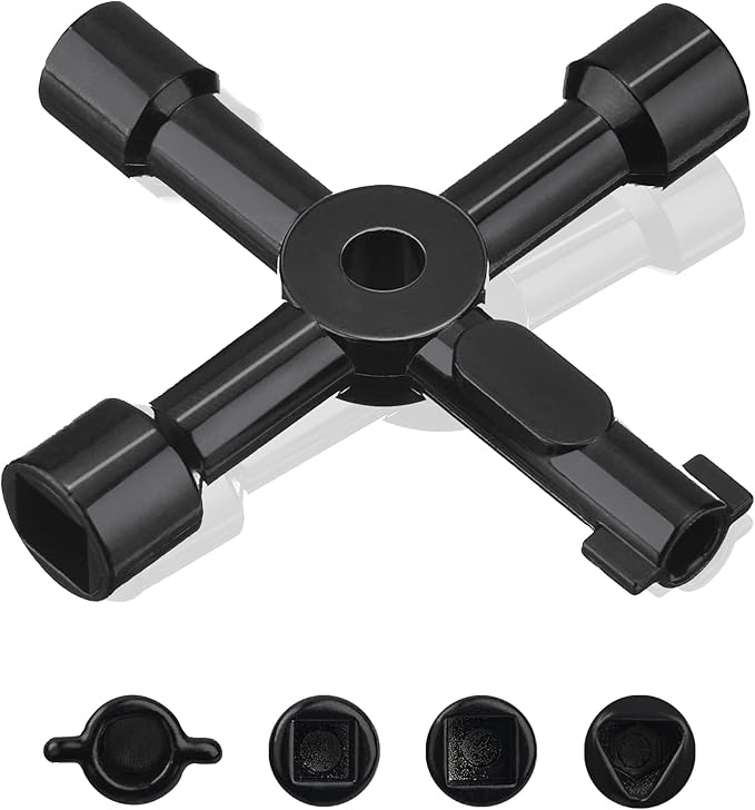 4-in-1 Utility Key - For Gas/Electric Meter Box, Radiator and Meter ...