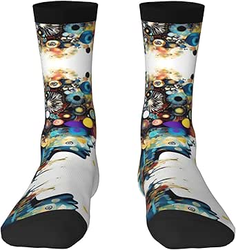Amazon.com: Artificial Intelligence Brain Print Fun Contrast Socks ...