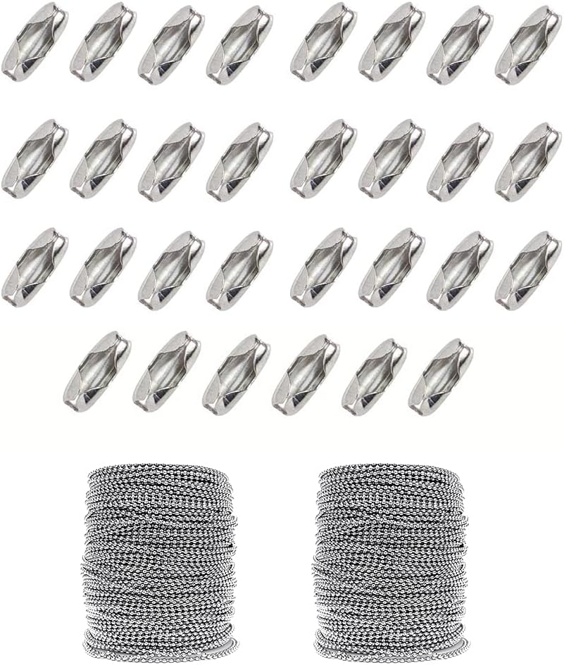 Lusofie 100PCS Ball Chain Necklace Colorful Metal Hanging Chains Metal ...