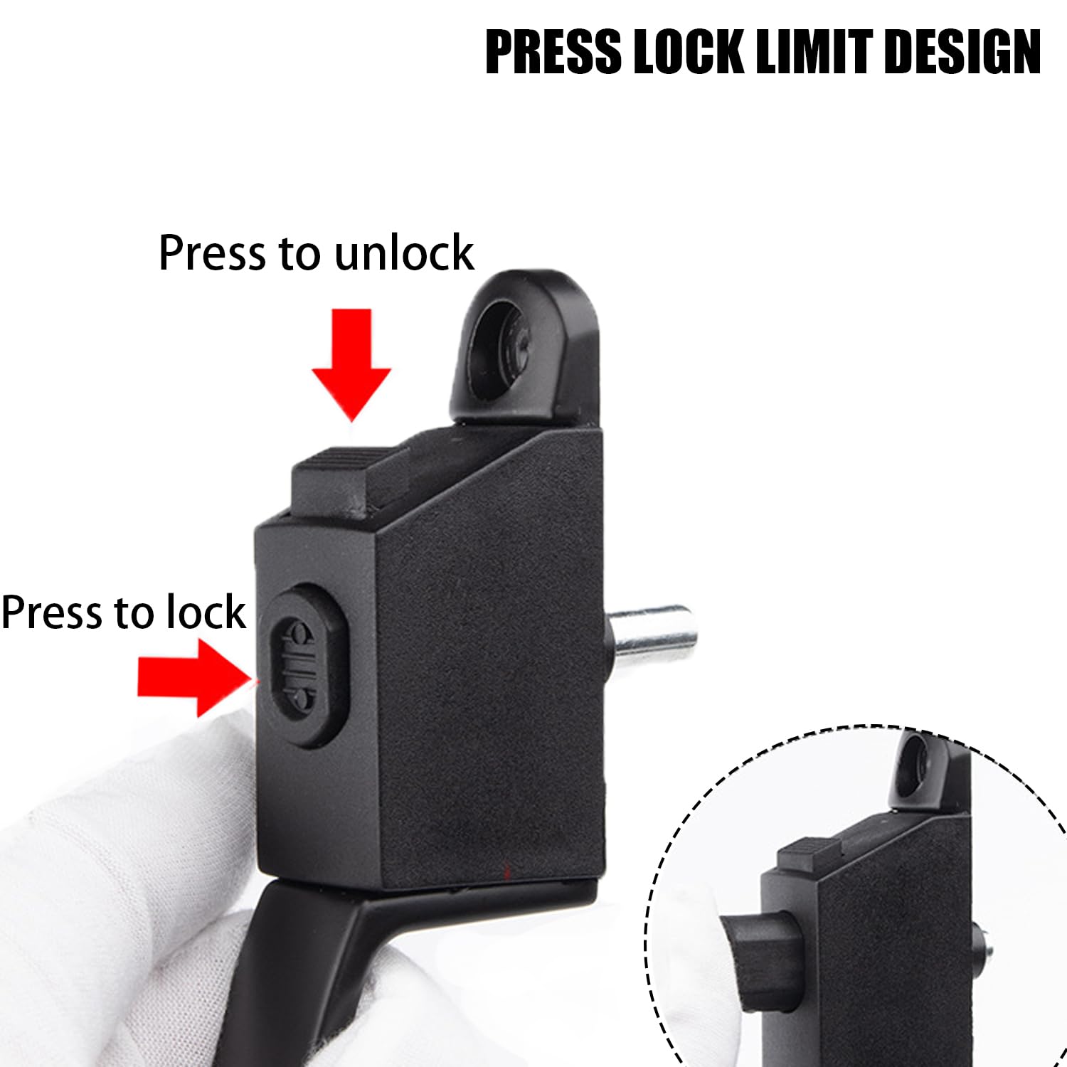 Snapklik.com : 6 Pcs Screen Door Handle,Tie Down Push Button Door Latch ...