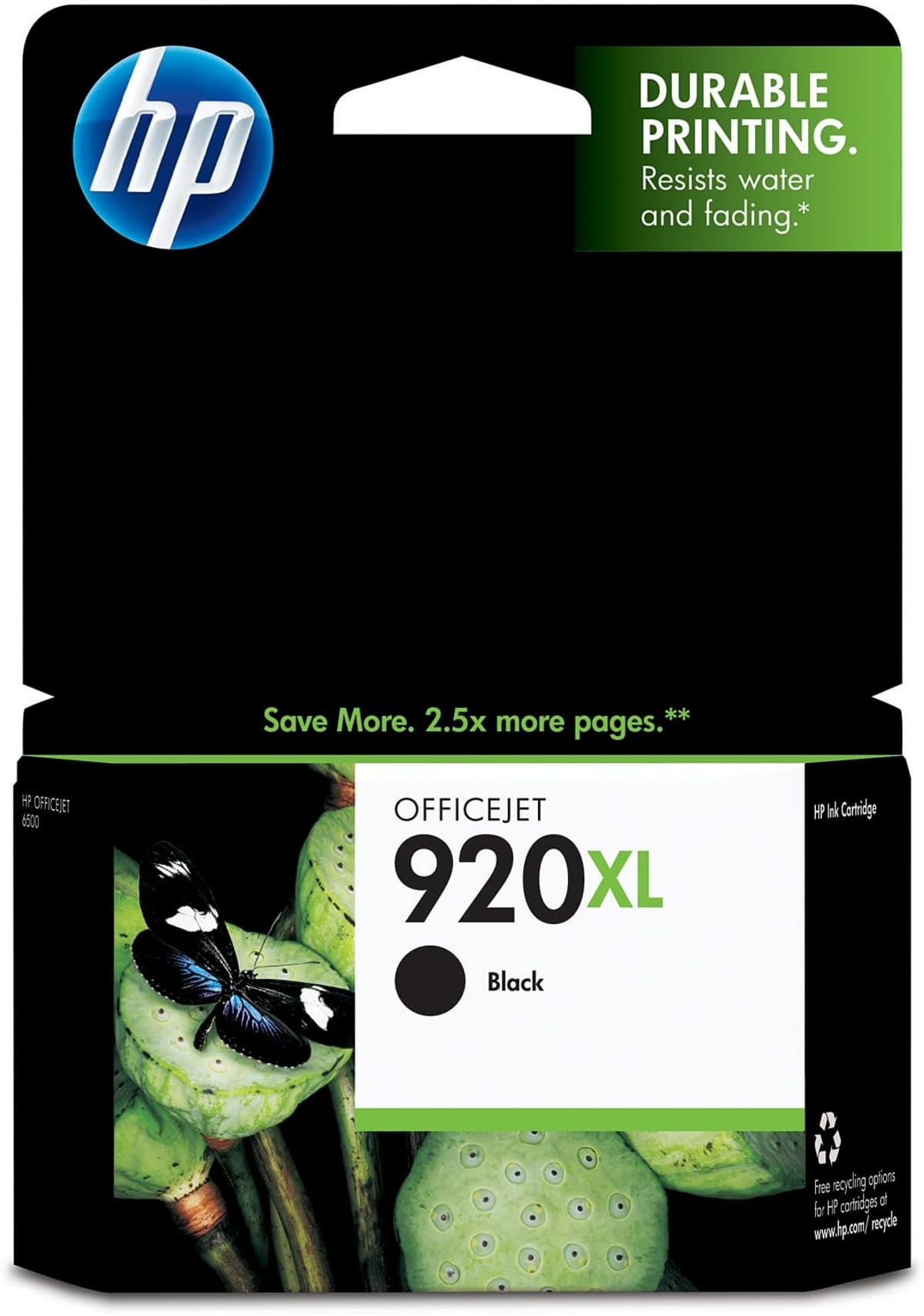 HP 920XL | Ink Cartridge | Black | Works with HP OfficeJet 6000, 6500 ...