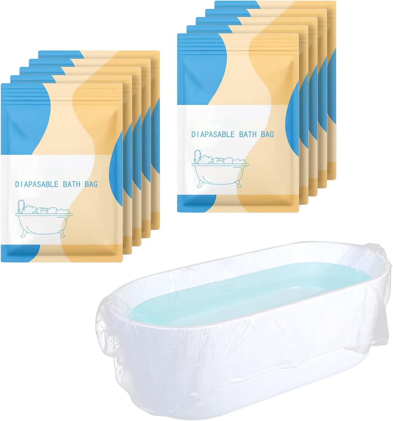 Amazon.com: SLequipo 10 Pack Disposable Bathtub Cover Liner,Large ...