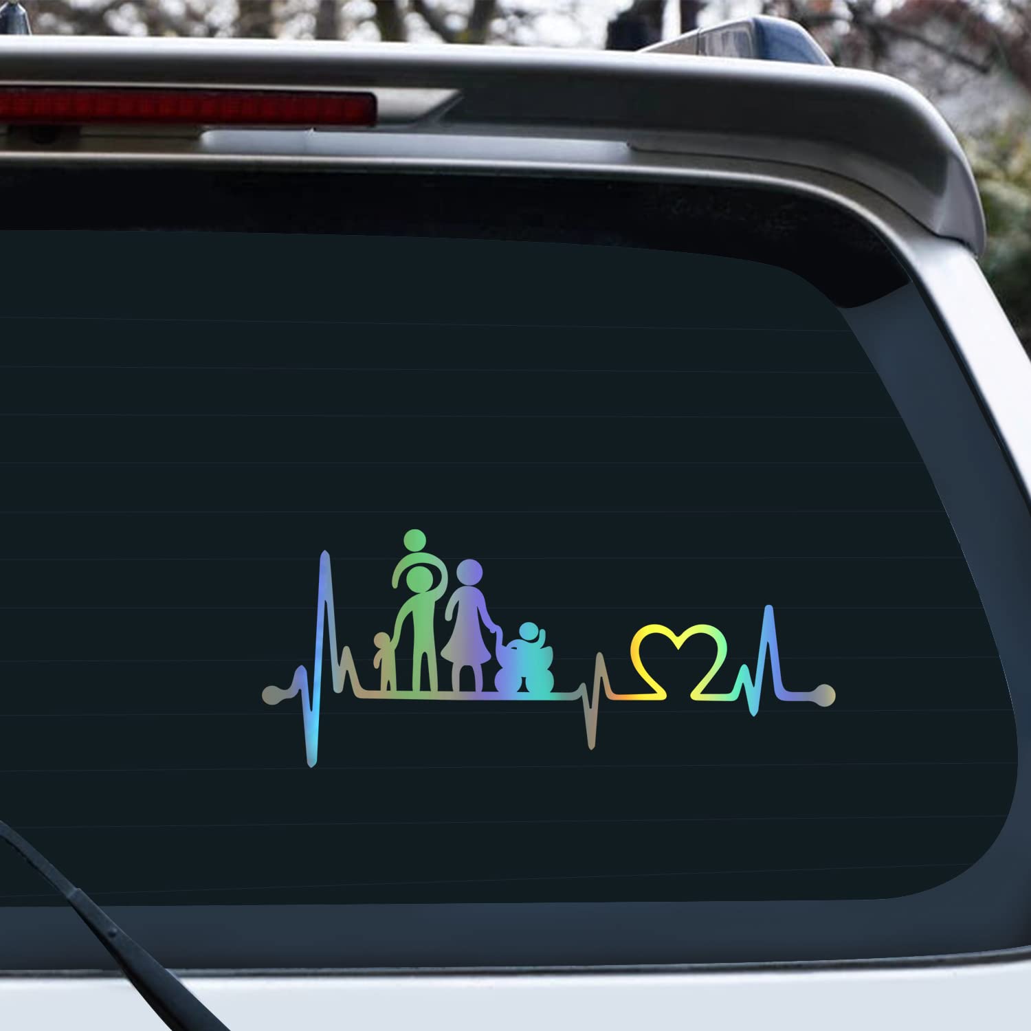 Family Car Stickers Colored