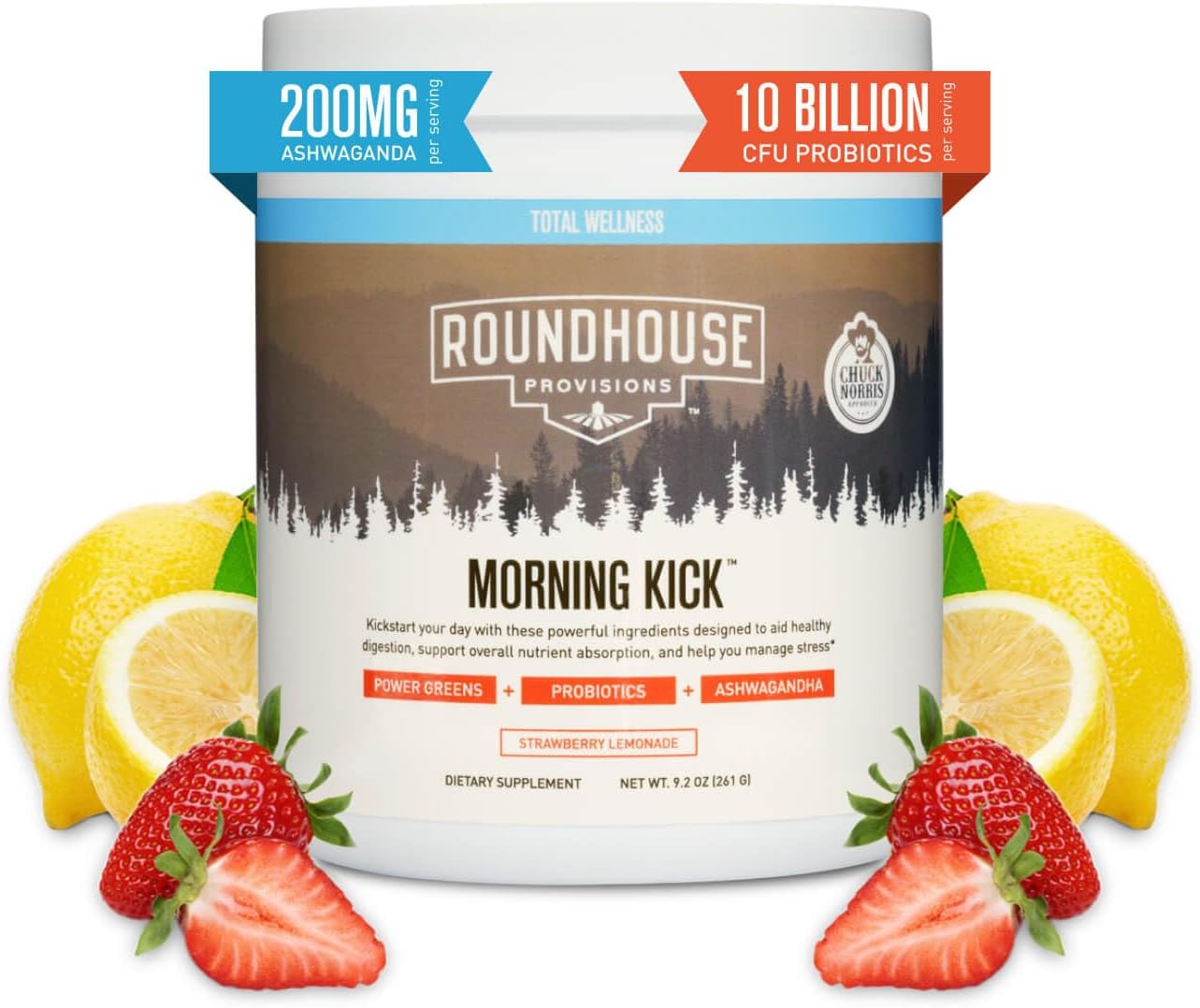Amazon.com: ROUNDHOUSE PROVISION Morning Kick, Greens Superfood Powder ...