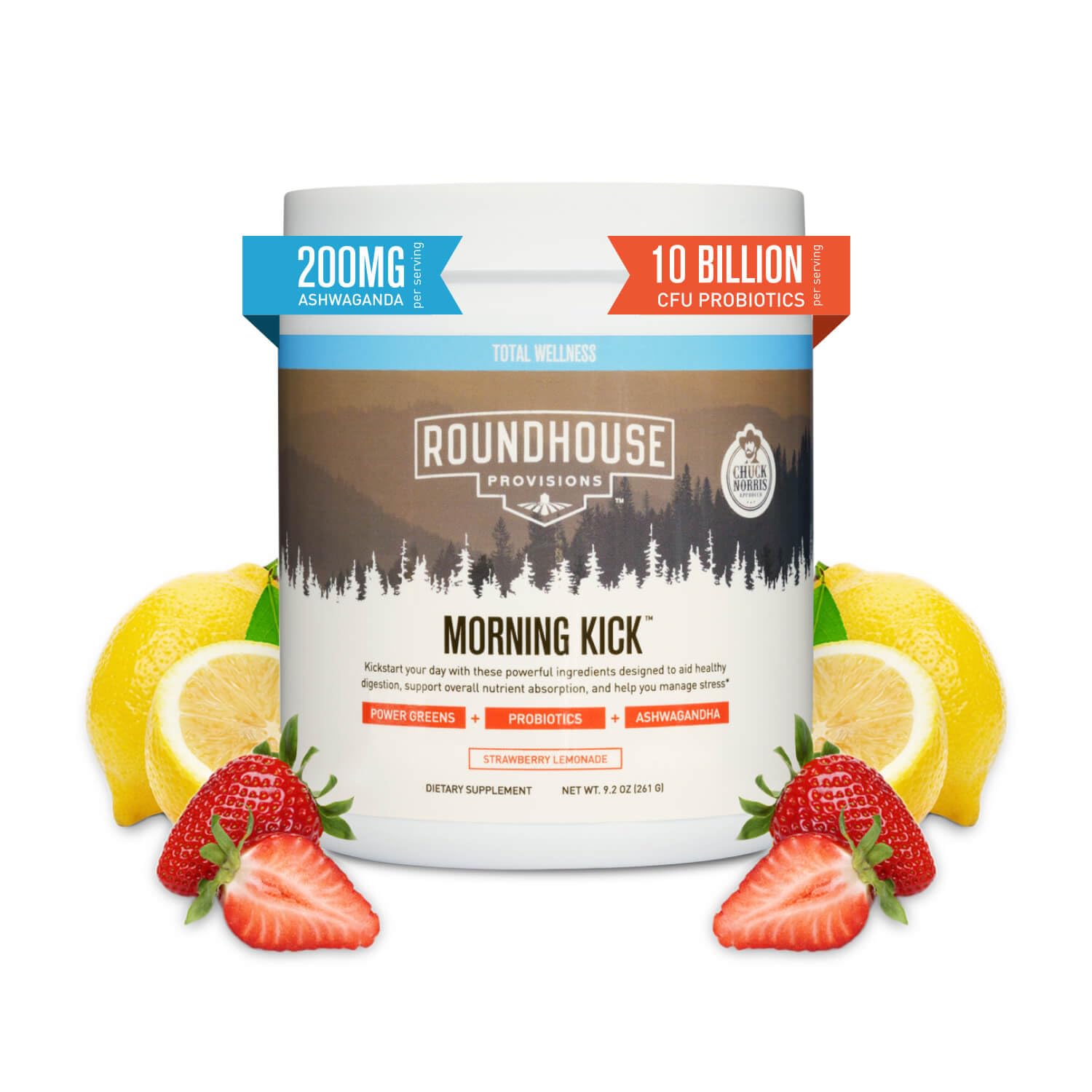 Amazon.com: ROUNDHOUSE PROVISION Morning Kick, Greens Superfood Powder ...