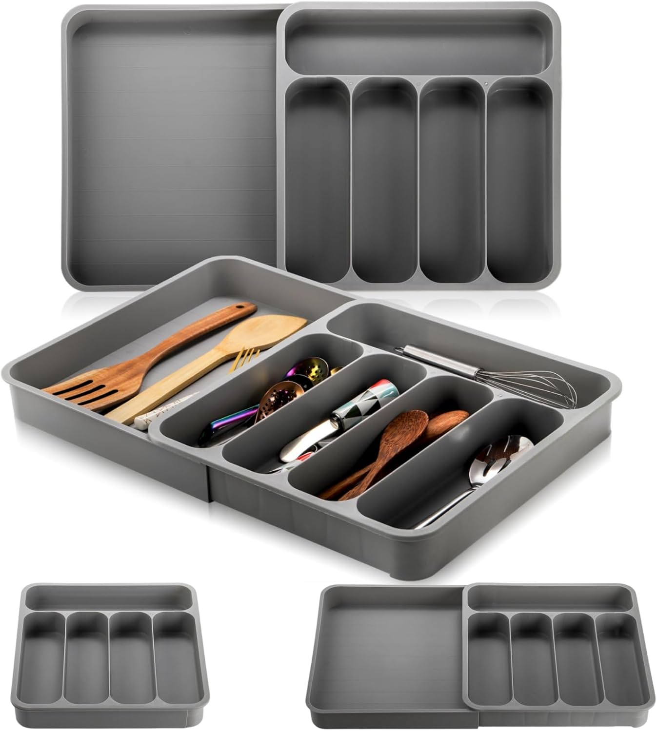 Amazon.com - Pumtus 2 Pack Expandable Cutlery Drawer Organizer ...