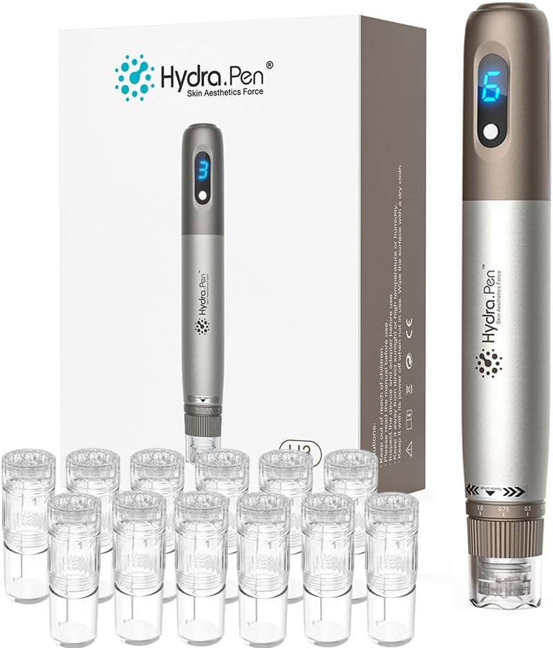 Hydra Pen H3 Microneedling Pen with 12 Cartridges, Professional Serum ...