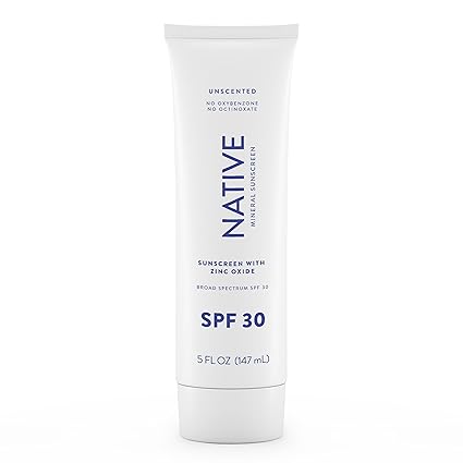 Amazon.com: Native Sunscreen SPF 30, Zinc Oxide Dermatologist Tested ...