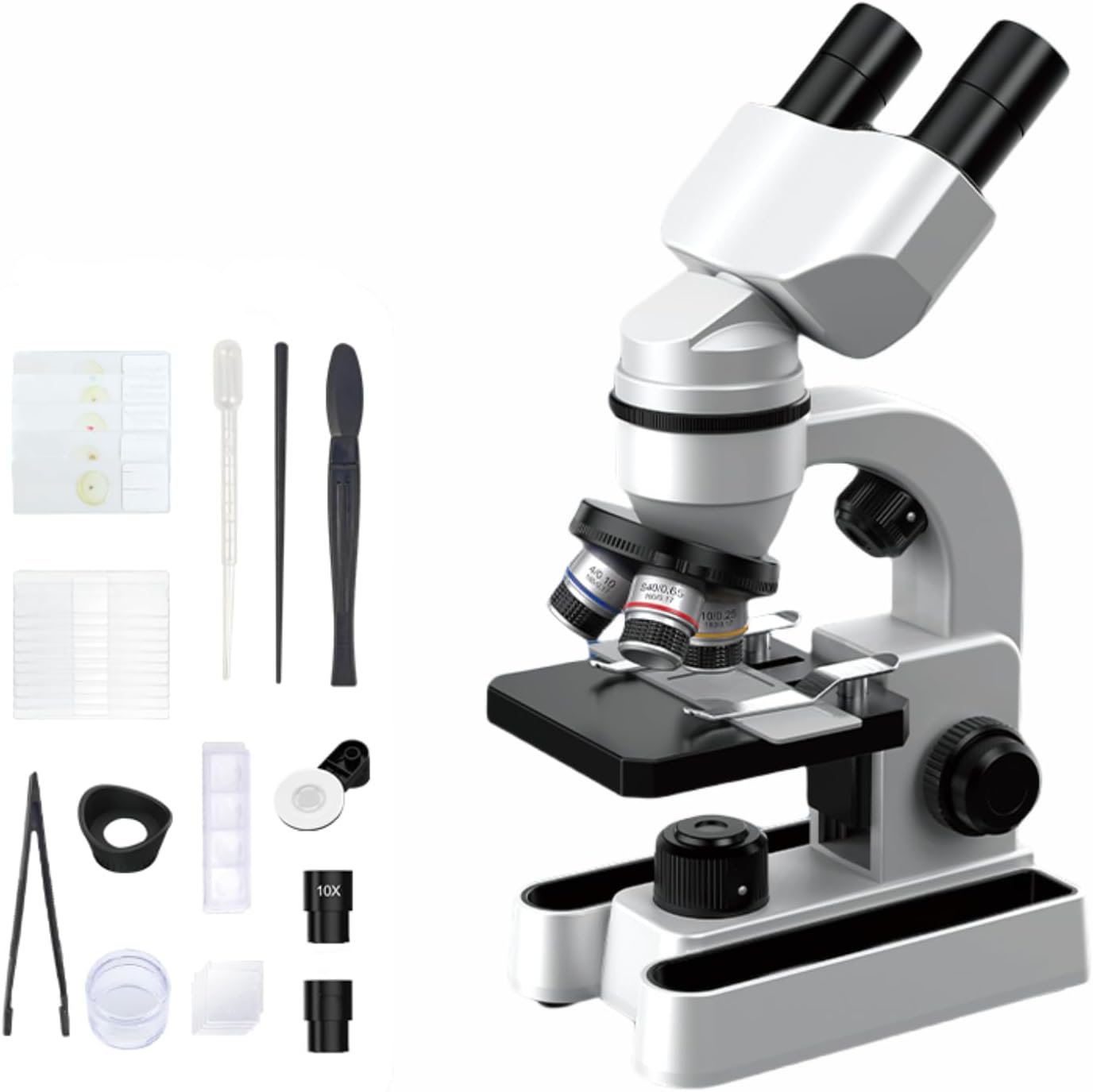 Amazon.com : Microscope-40-1600X Magnification,Biological Educational ...