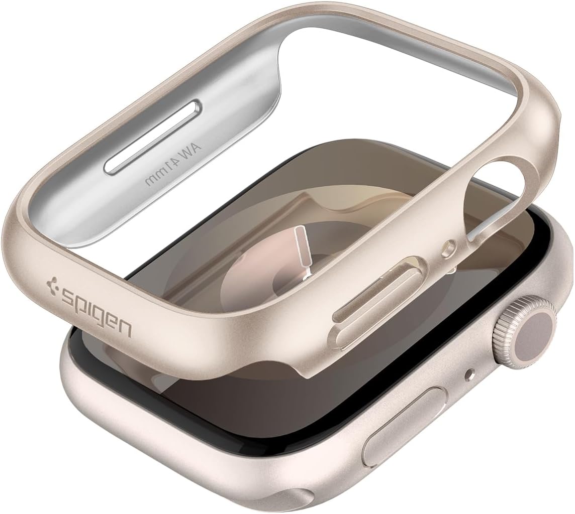 Amazon.com: Spigen Thin Fit Designed for Apple Watch Case Series 9/8/7 ...