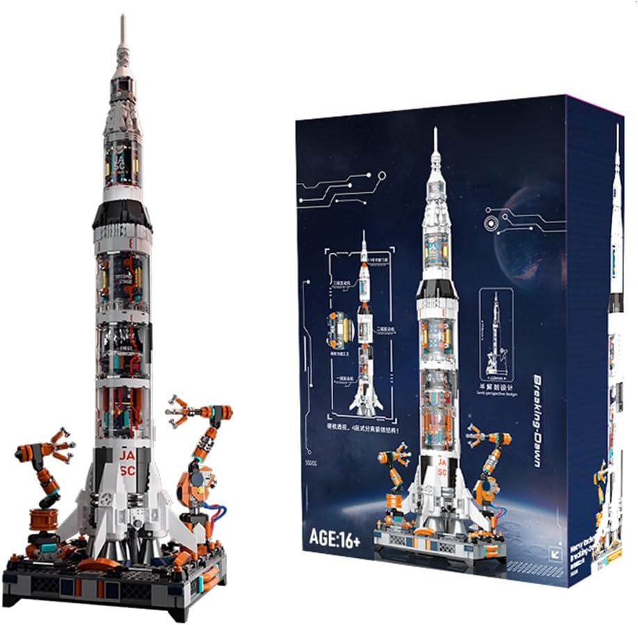 Amazon.com: FunXylophy Space Rocket Building Blocks Kits, Heavy ...