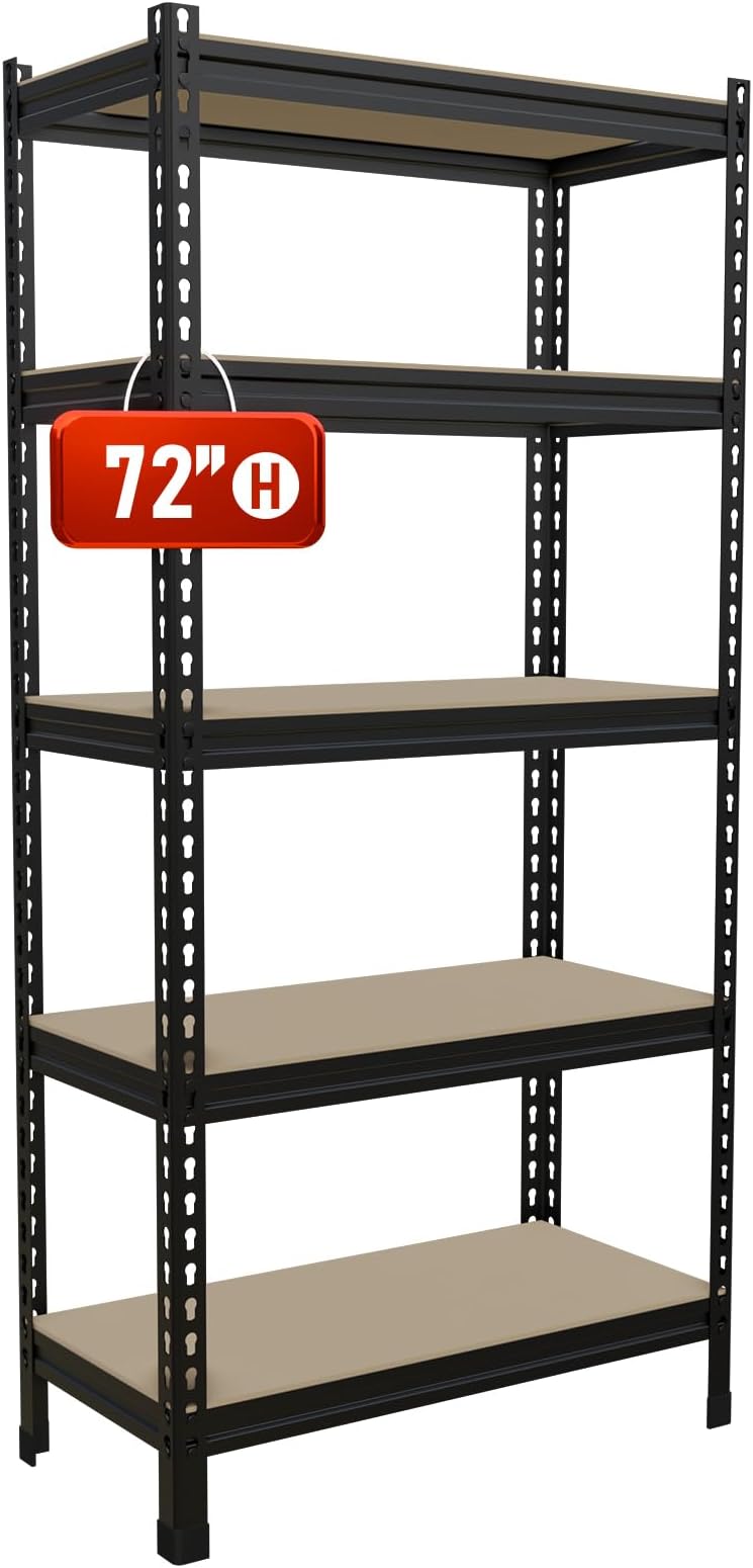 Amazon.com: POOUPHV 72" H Garage Shelving Heavy Duty Storage Shelves ...