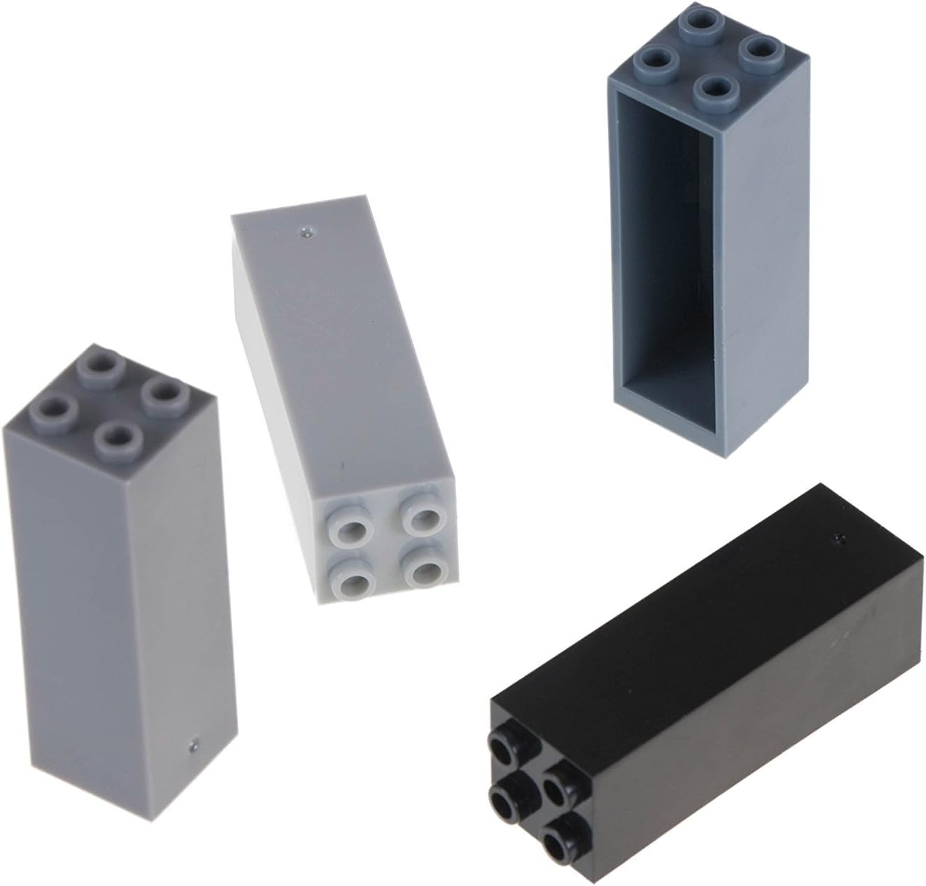 Premium Black and Gray Stackable Base Plates – 4 Pack 6″ x 6″ Baseplate ...