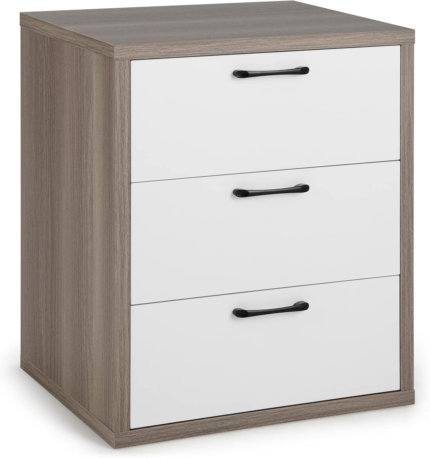 COSTWAY Bedside Table, Wooden Nightstand End Sofa Side Table with 3 ...