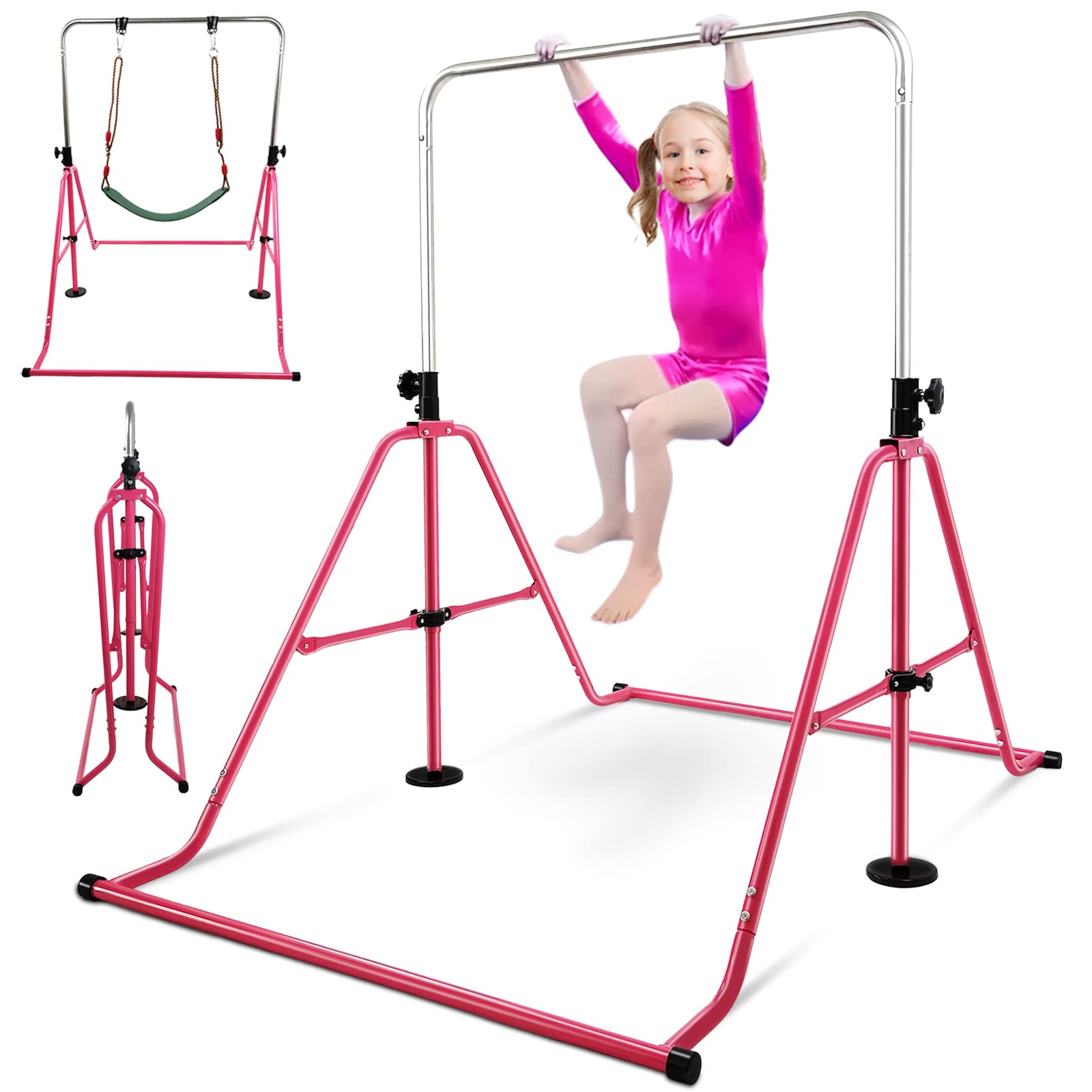 Buy RAVS Gymnastics Bar for Kids with Swing Seat SetMax Load 170LBS ...