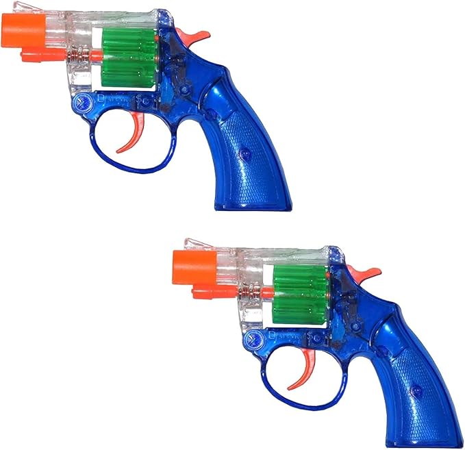 Amazon.com: Set of 2 Multicolor Toy Cap Guns Police Style 38 Super Cap ...