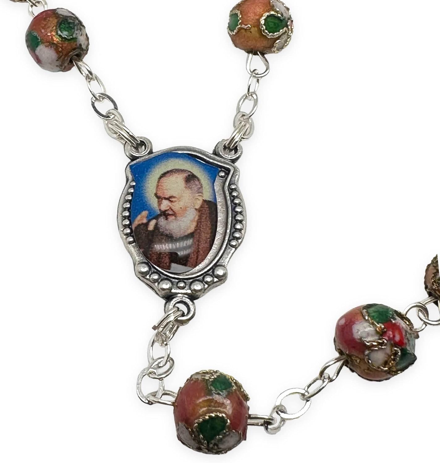 Amazon.com: Catholically St. Padre Pio Pink Rosary Blessed by Pope with ...