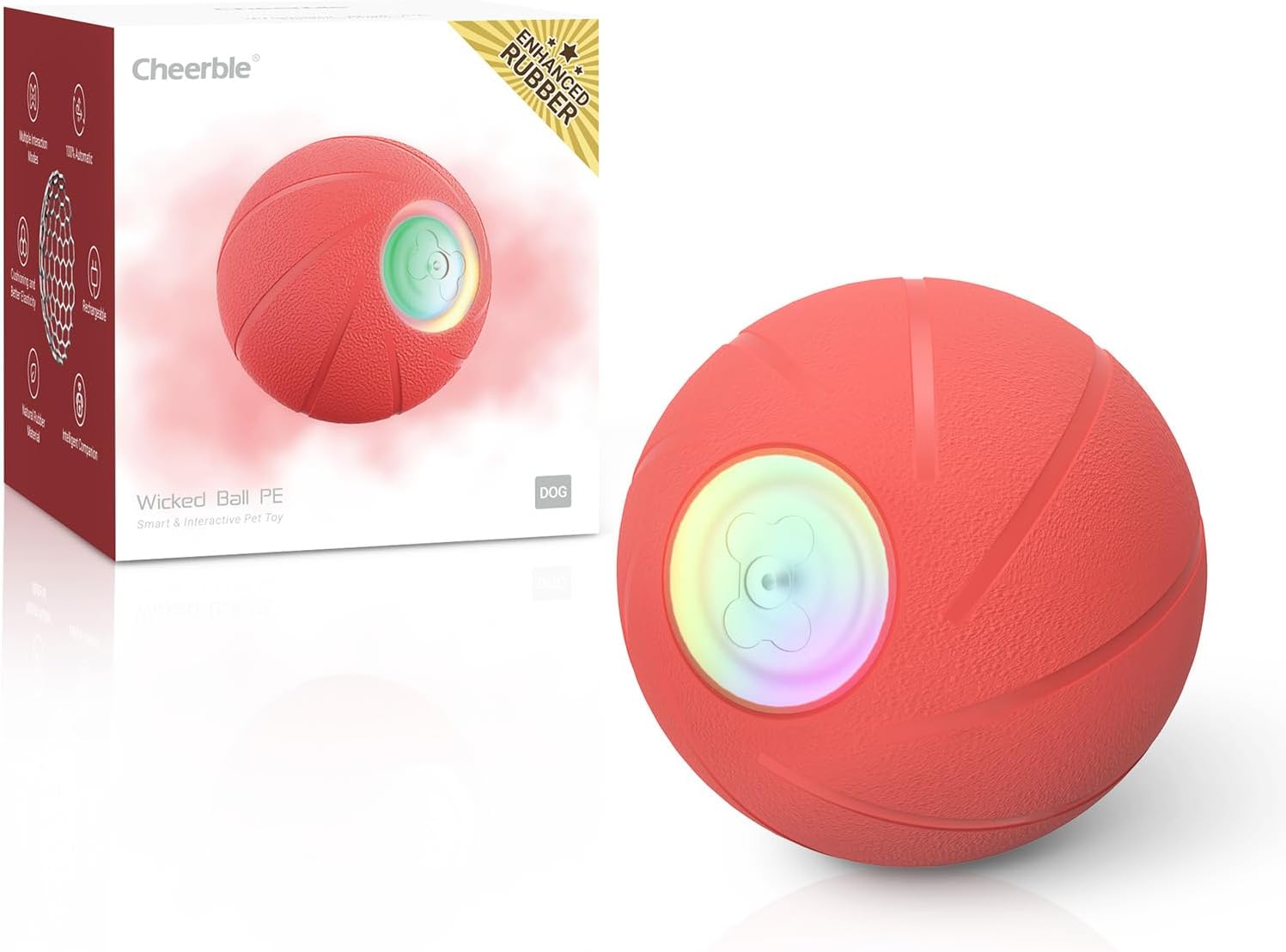 Pet Supplies : Cheerble [Enhanced Rubber Version Smart Interactive Dog ...