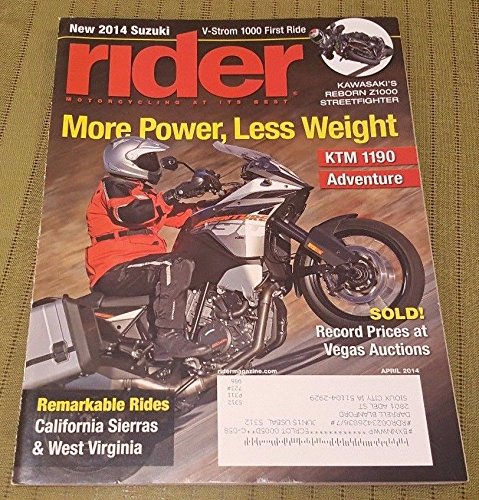 April 2014 RIDER Motorcycle Magazine: Rider Motorcycle: Amazon.com: Books