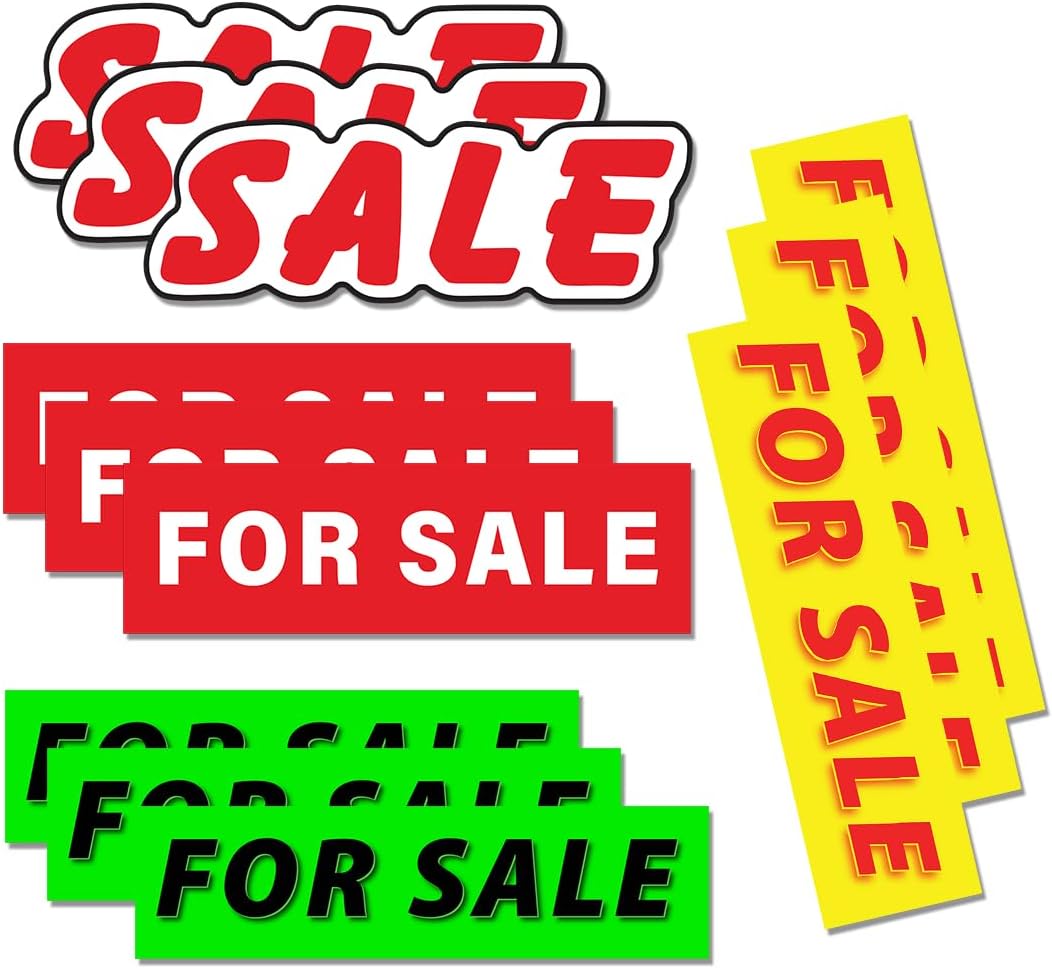 Amazon.com: Pack 12 Pcs Sale Stickers for Cars Vehicles Trucks Boats ...