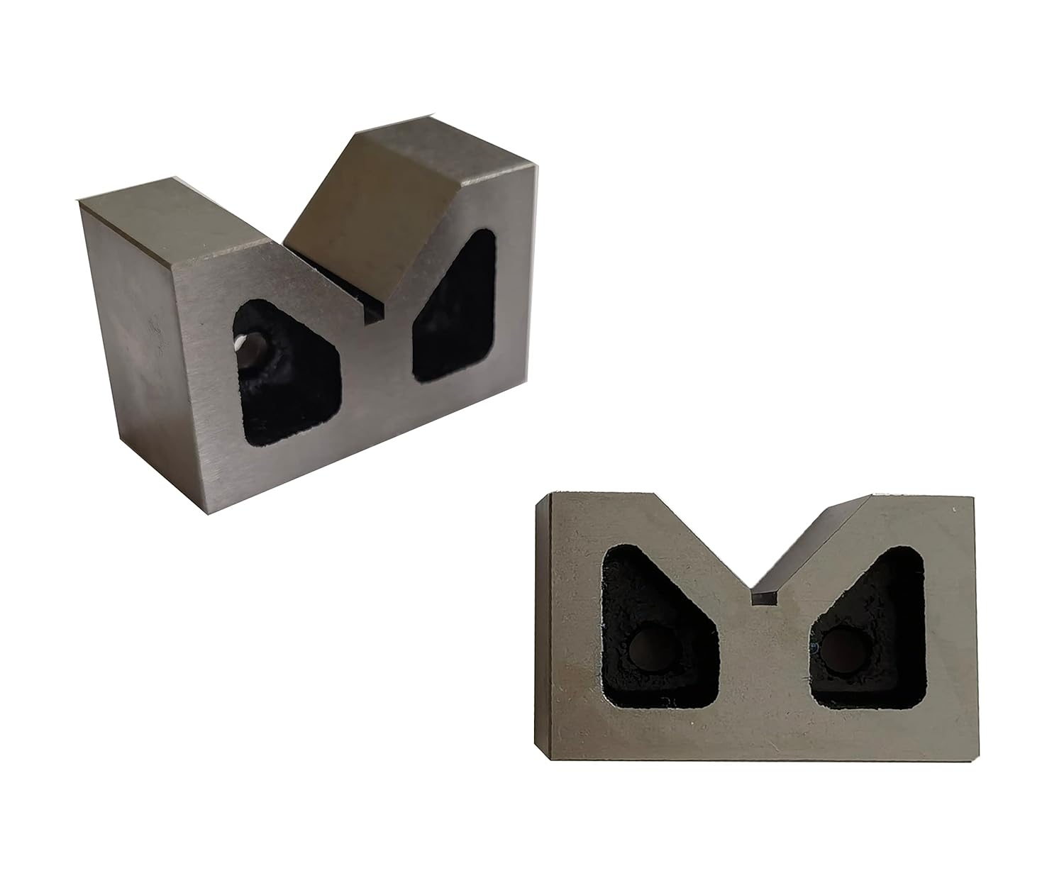 5" OAL Steel V-Blocks/5" x 2-7/17" x 3-1/8" Cast Iron V-Block Pair ...
