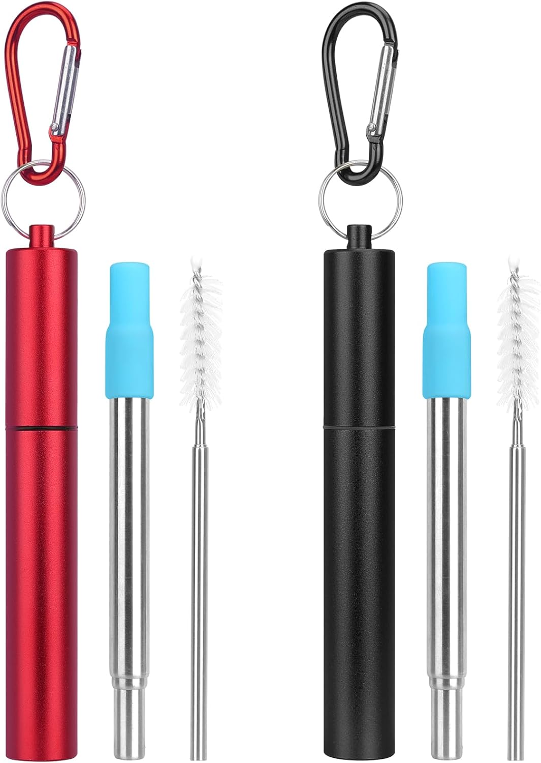 Amazon.com: FYY Reusable Straws with Case - 2 Pack Collapsible ...