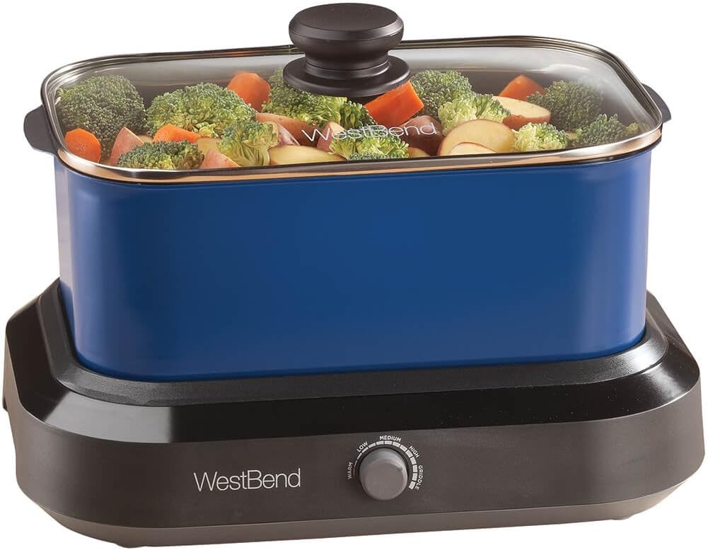 Amazon.com: West Bend 87905B Slow Cooker Large Capacity Non-stick ...