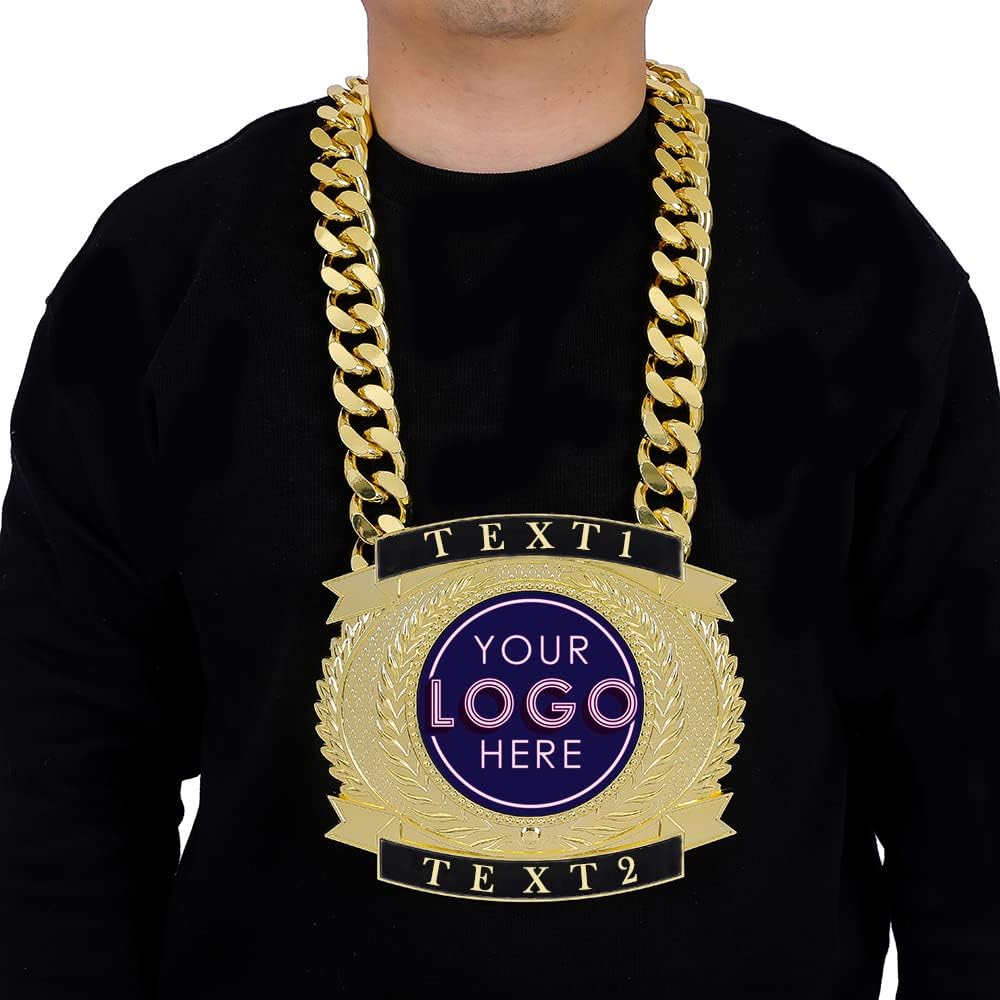 Amazon.com: Championship Belt, Custom Giant MVP Champion Chain Medal ...