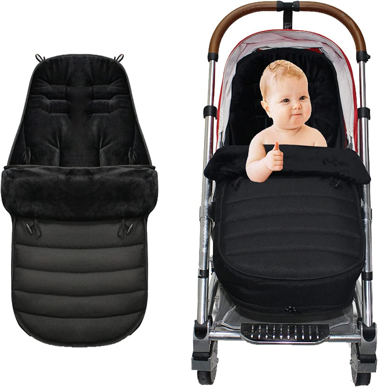 Winter Baby Footmuff Universal Winter Foot Muff for Pushchairs with Zip ...