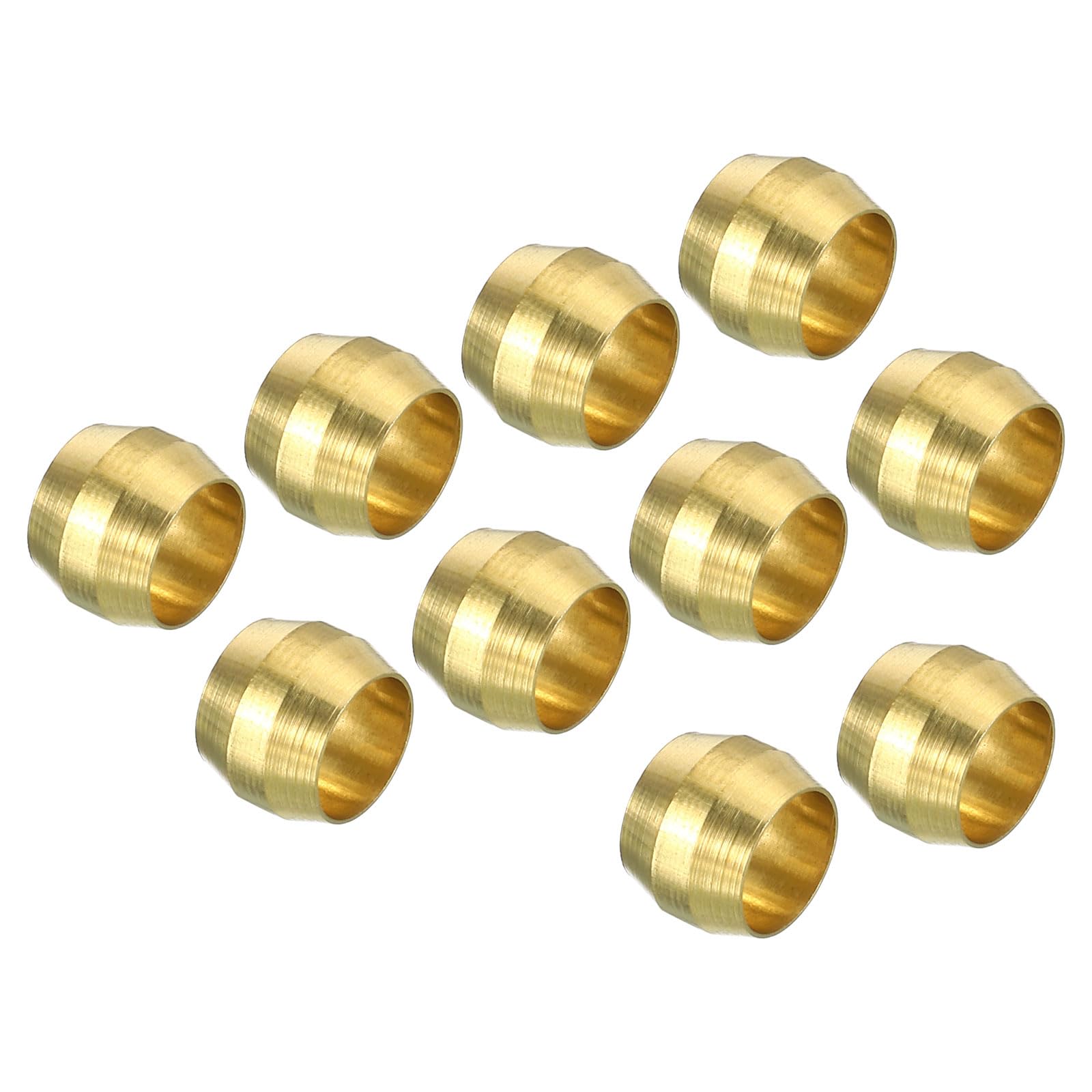Amazon.com: PATIKIL 6mm Tube OD Brass Compression Sleeves Ferrules ...