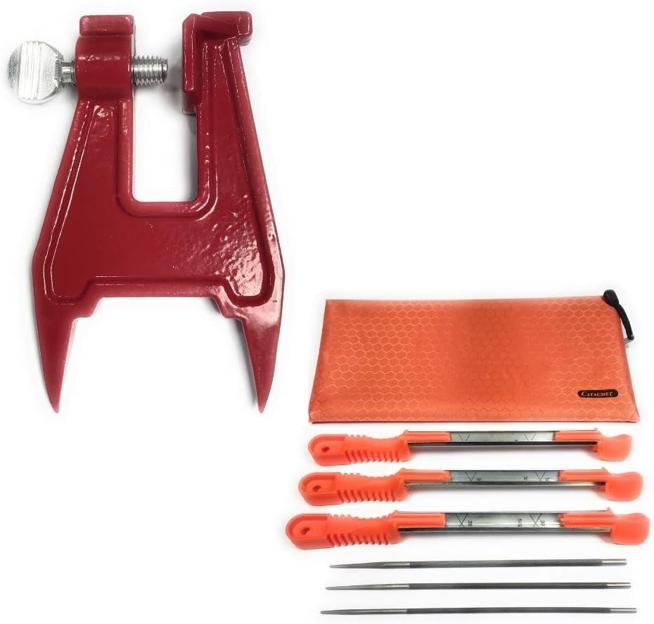 Amazon.com: CATAUMET Logger Stump Vise Filing Kit Includes 3 Round ...