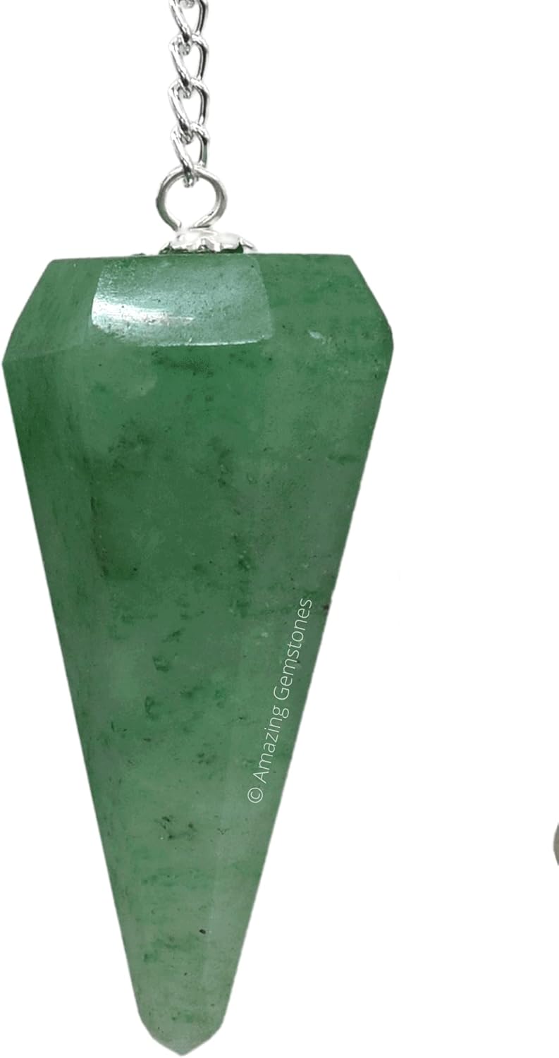 Amazon.com: Amazing Gemstone Green Aventurine Crystal Pendulum for ...