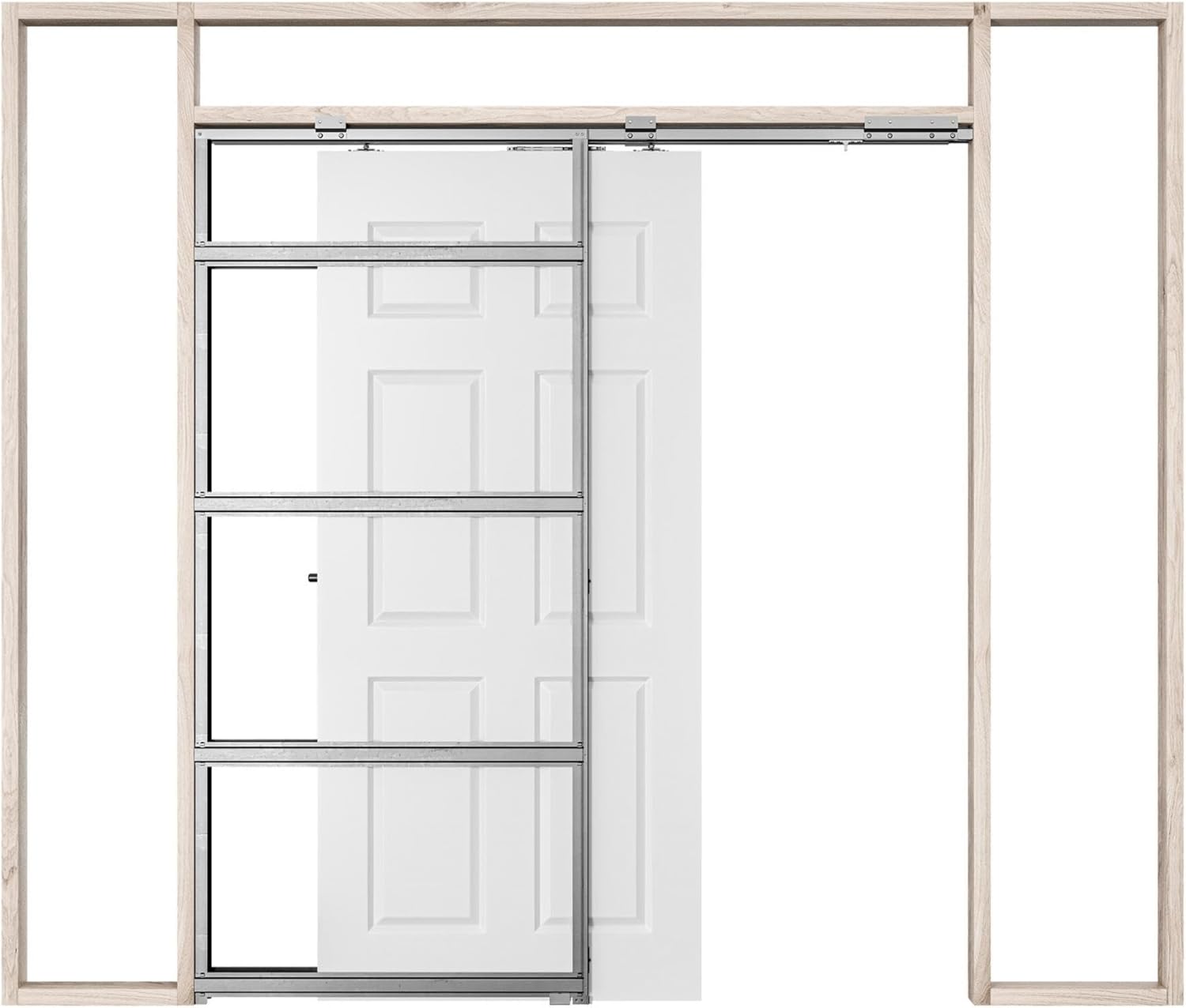 Pocket Door Kit, Single/Double Sliding System, Smooth & Quiet Track ...