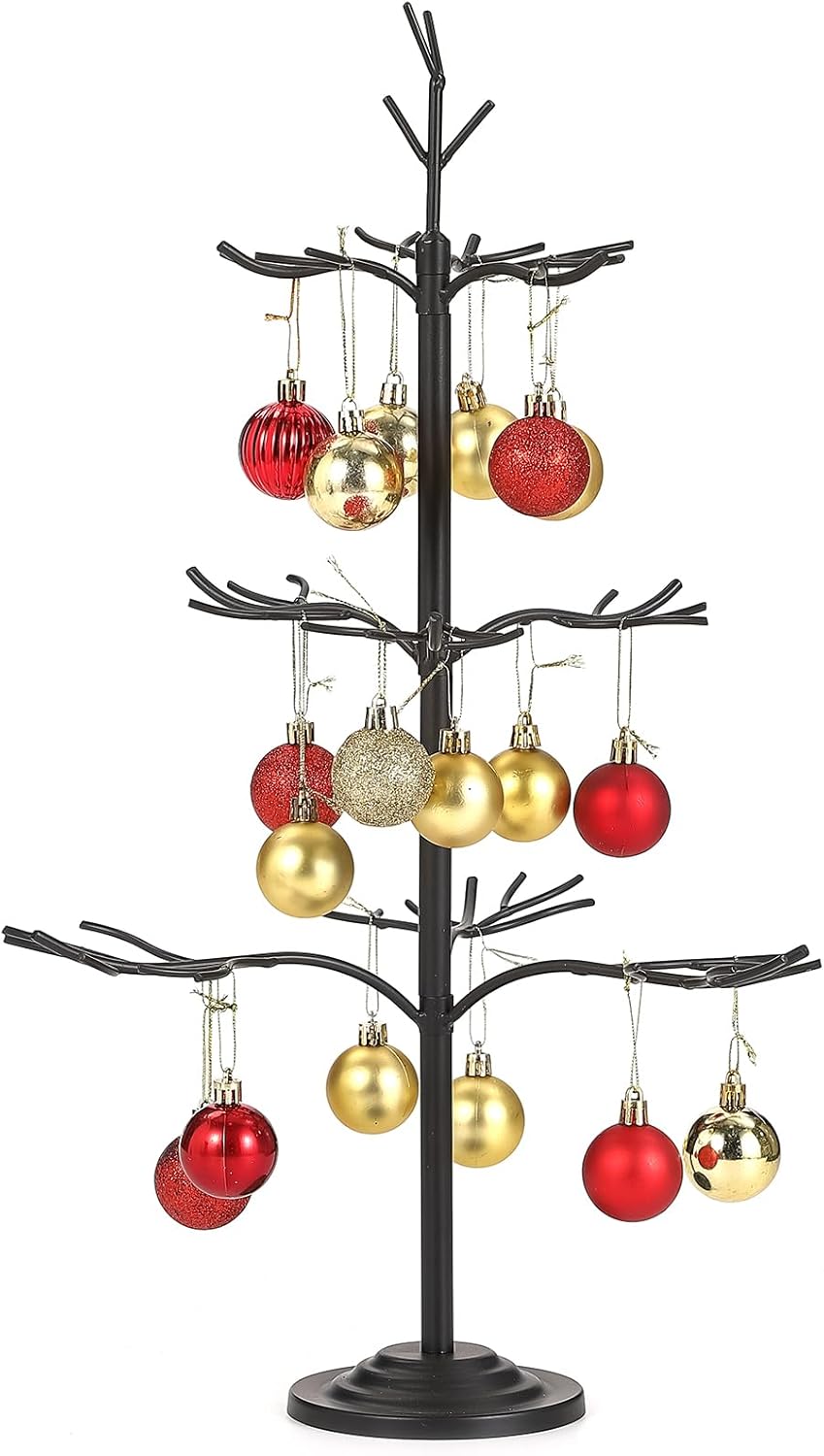 Amazon.com: Ironlux Metal Ornament Display Tree, Black Christmas ...