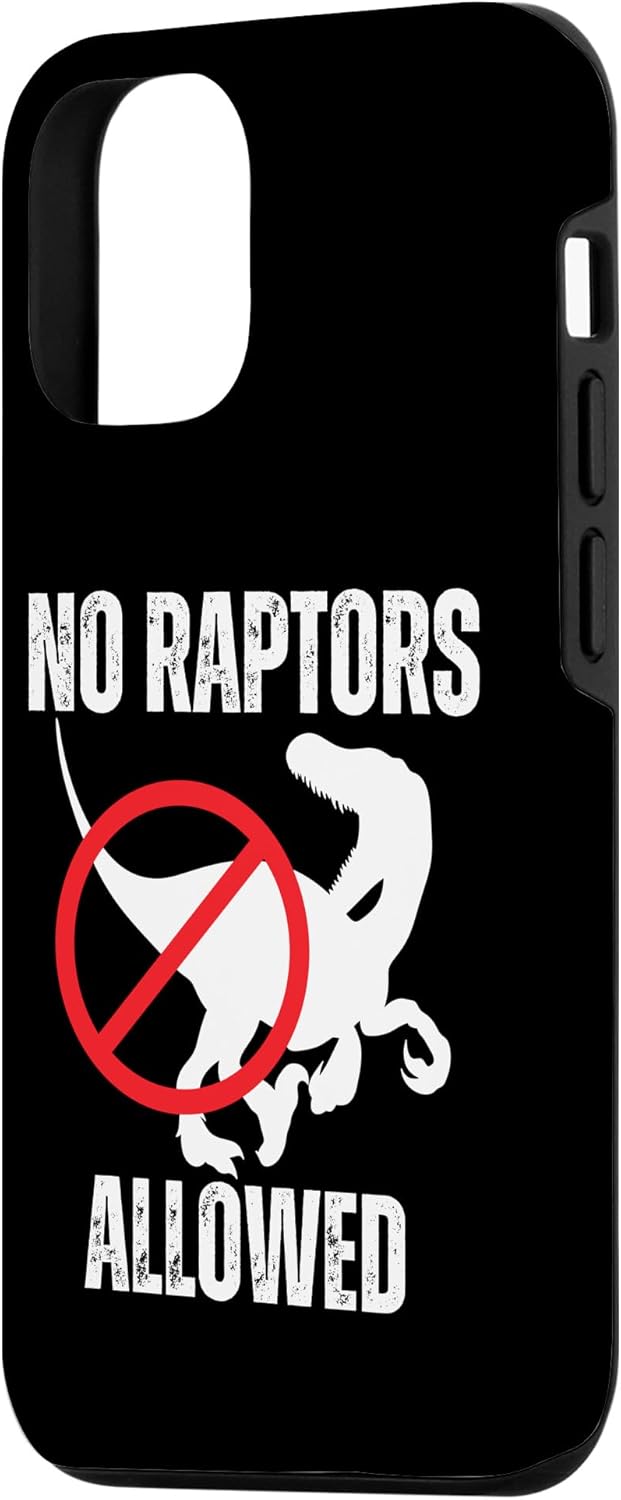 iPhone 15 No Raptors Allowed Funny Neighborhood Dino Design Case – Yaxa ...