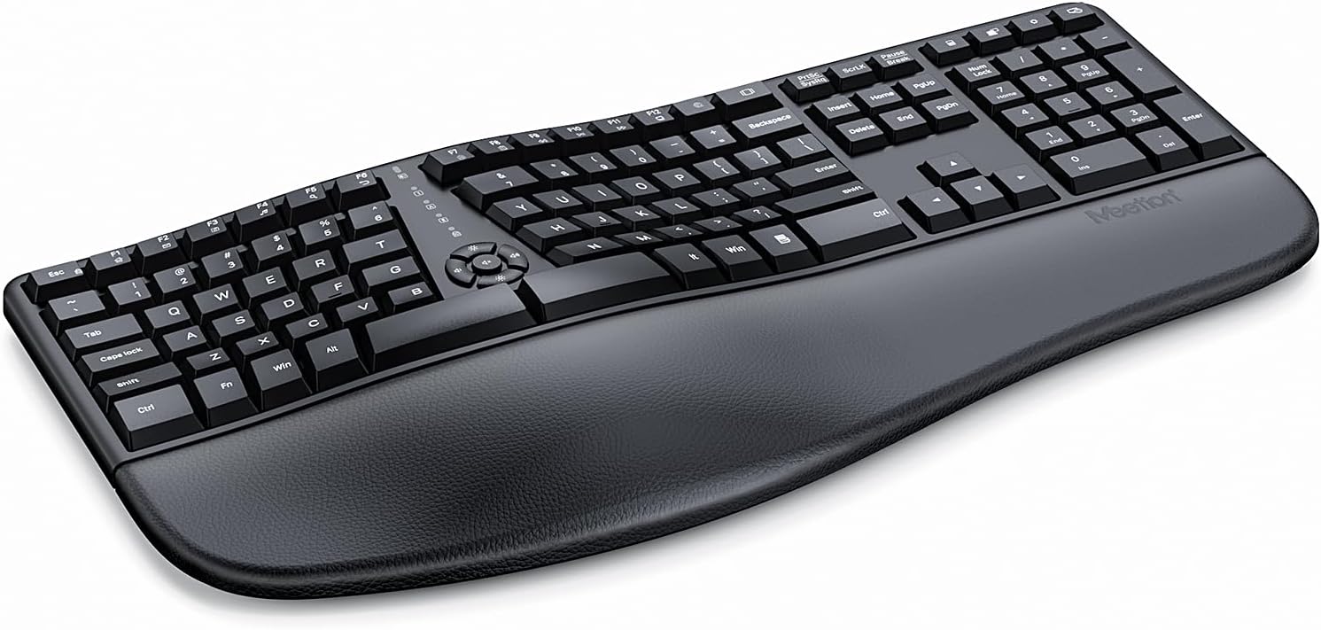 Amazon.com: MEETION Ergonomic Keyboard, Wireless Split Keyboard Natural ...