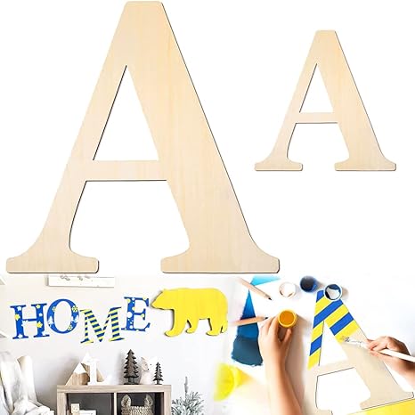 Amazon.com: HEKOOLA Large Wooden Letters 12 inch and Small Wooden ...
