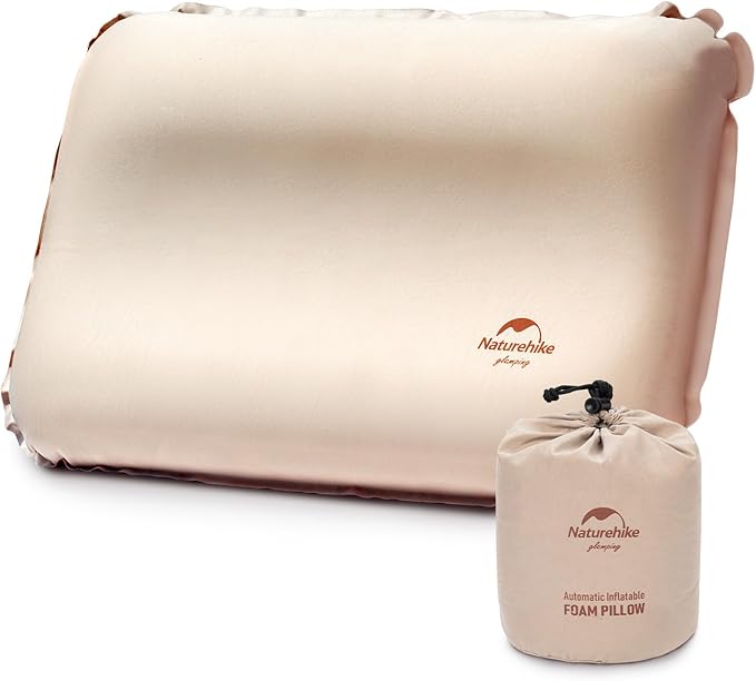 Amazon.com : Naturehike Camping Pillow with Memory Foam, Self-Inflating ...