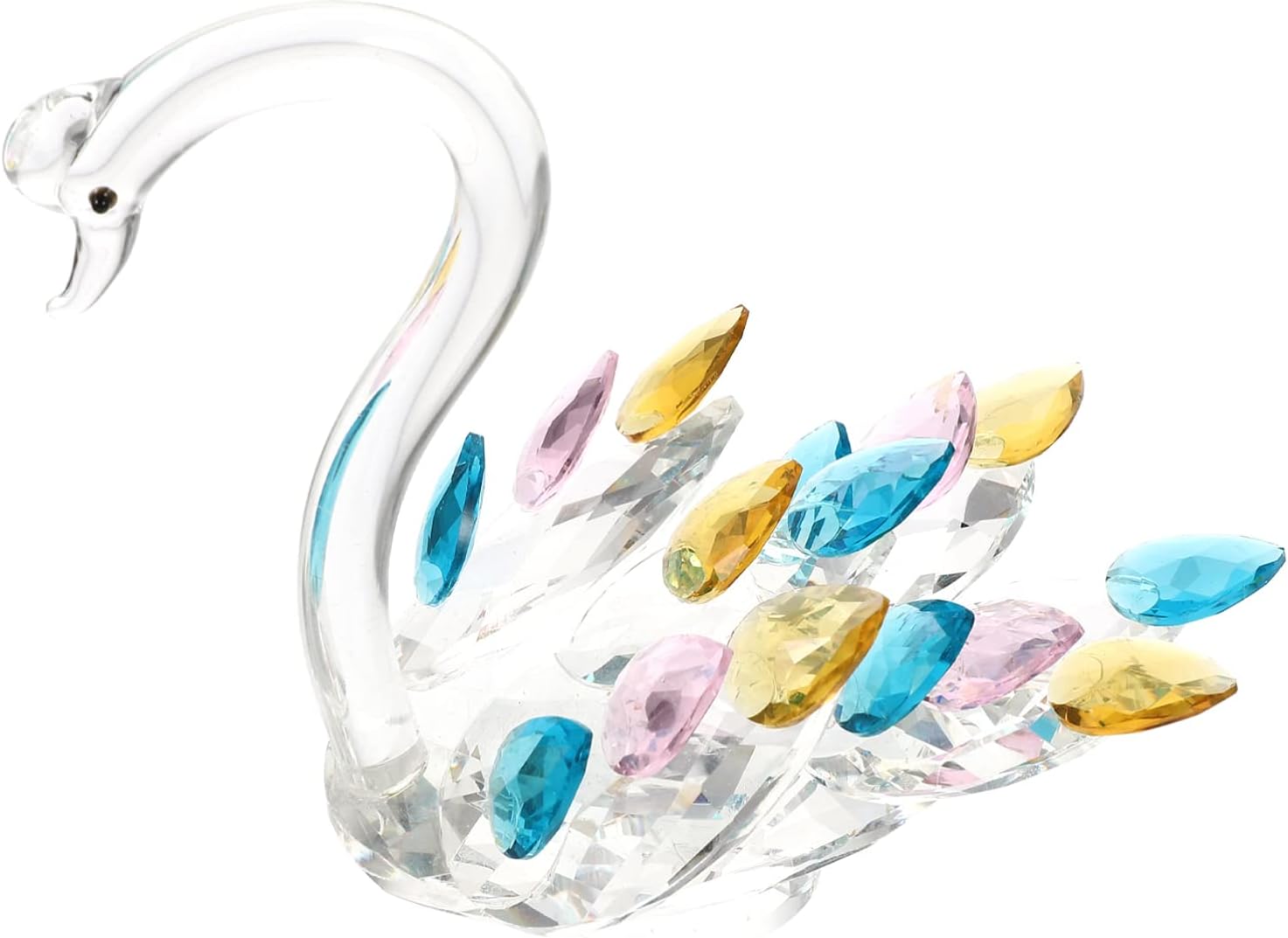 Cabilock Crystal Swan Ornament December Diamonds Glass Art Figurine ...