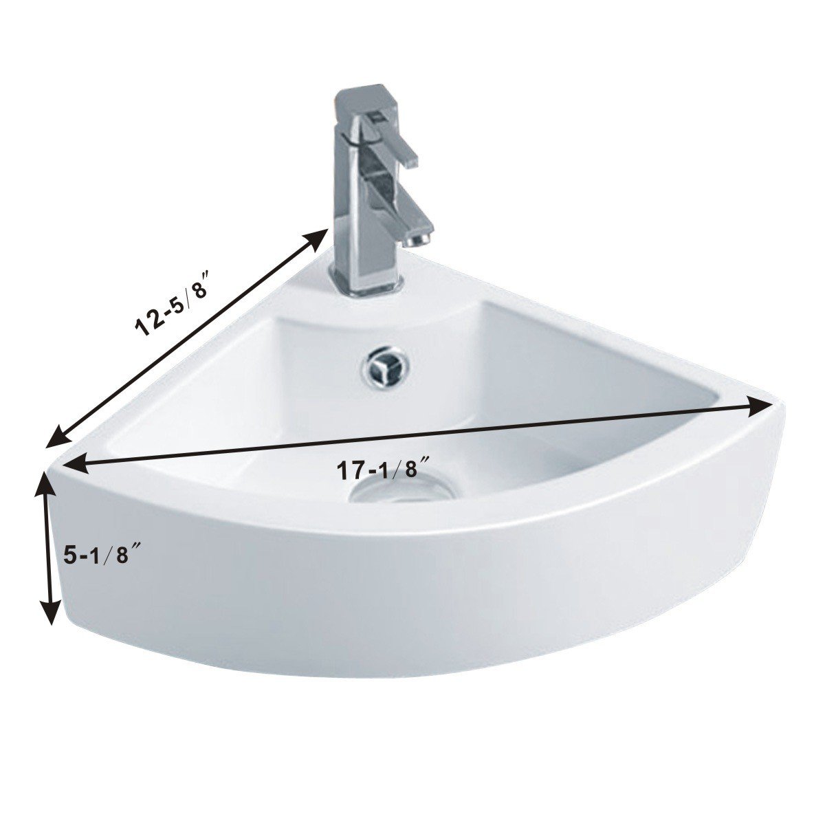 Corner Sink Bathroom Small Corner Bathroom Sink - White Triangle ...
