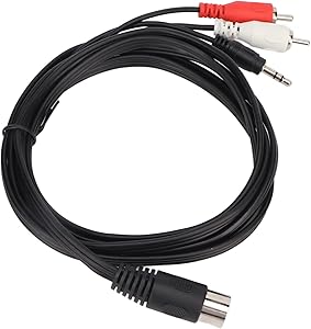 DIN 8 Pin Male to DC 3.5mm and 2 Male Cable, Big DIN Sound Adapter Cord ...