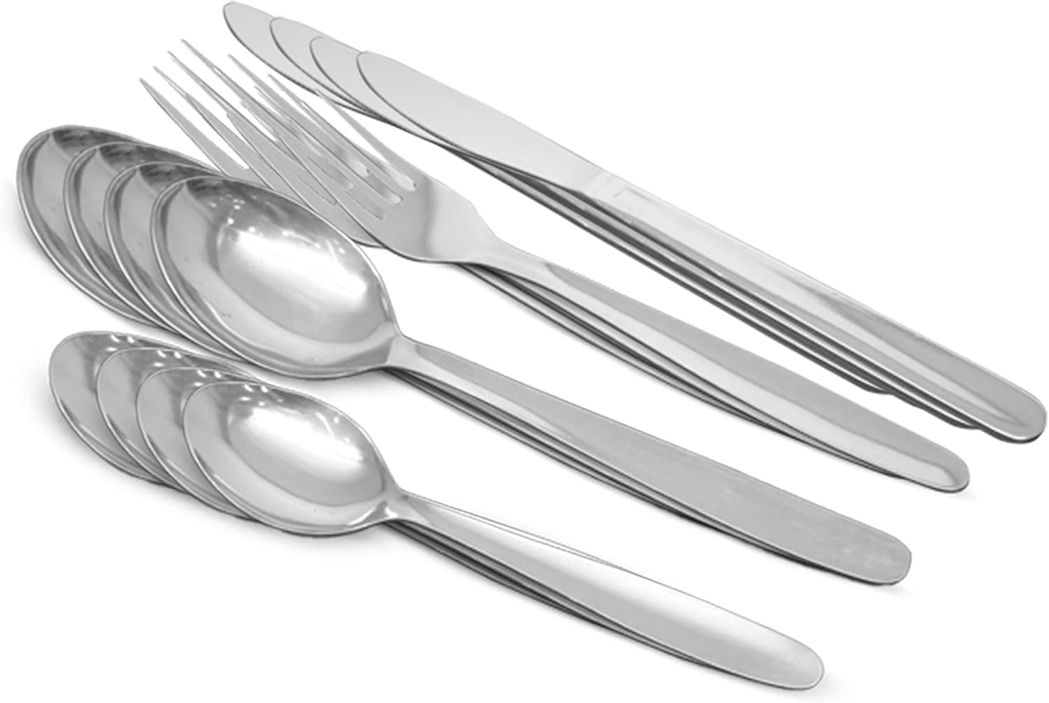 Delcasa Stainless Steel Cutlery Set 16pcs - Hygienic Break-Resistant ...
