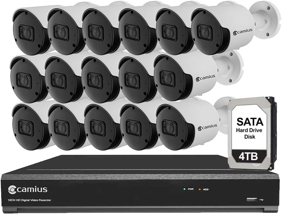 Amazon.com : Camius - 4K DVR 16 Channel Security Camera System, 16 x 4K ...