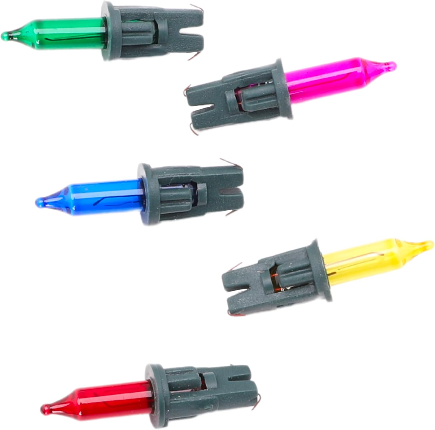Christmas Concepts 5 Multi Colour, Push in Spare Bulbs- 6V 0.14A 0.84W ...