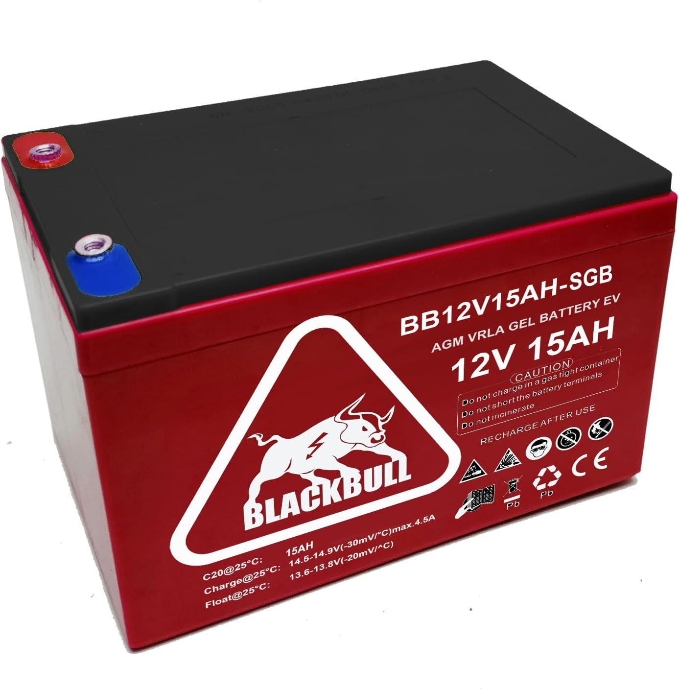 BlackBull BleiGelAkku AKKU 12V 15AH ersetzt 12AH BleiAkku für E-Scooter ...