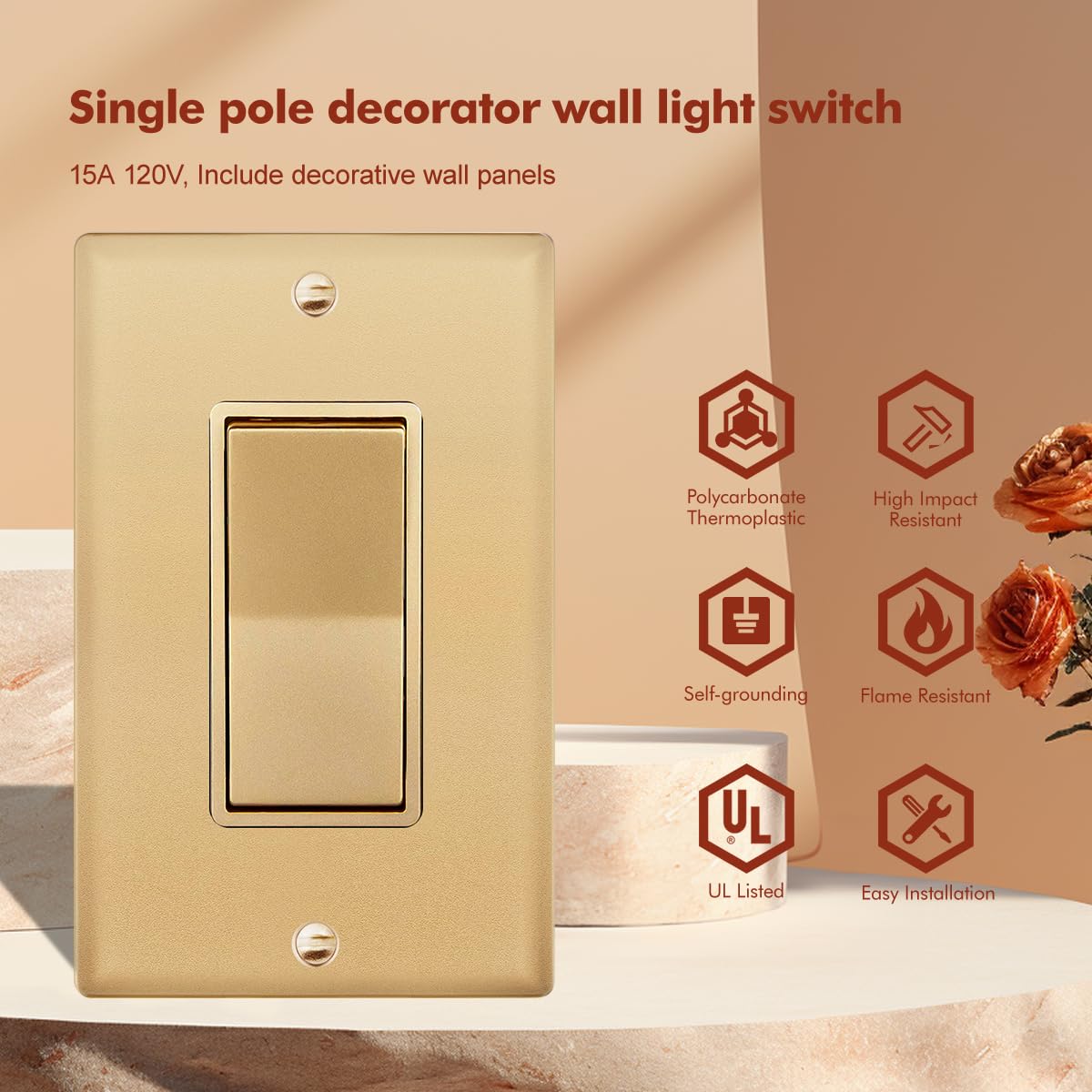 Snapklik.com : Micmi Single Pole Decorator Wall Light Switch, Paddle ...