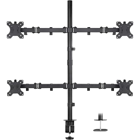 Amazon.com: Stand Steady Clamp-On 4 Monitor Mount Desk Stand | Height ...