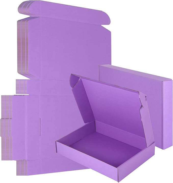 Amazon.com: AIYUNNI 25 Pack Small Shipping Boxes Purple Corrugated ...