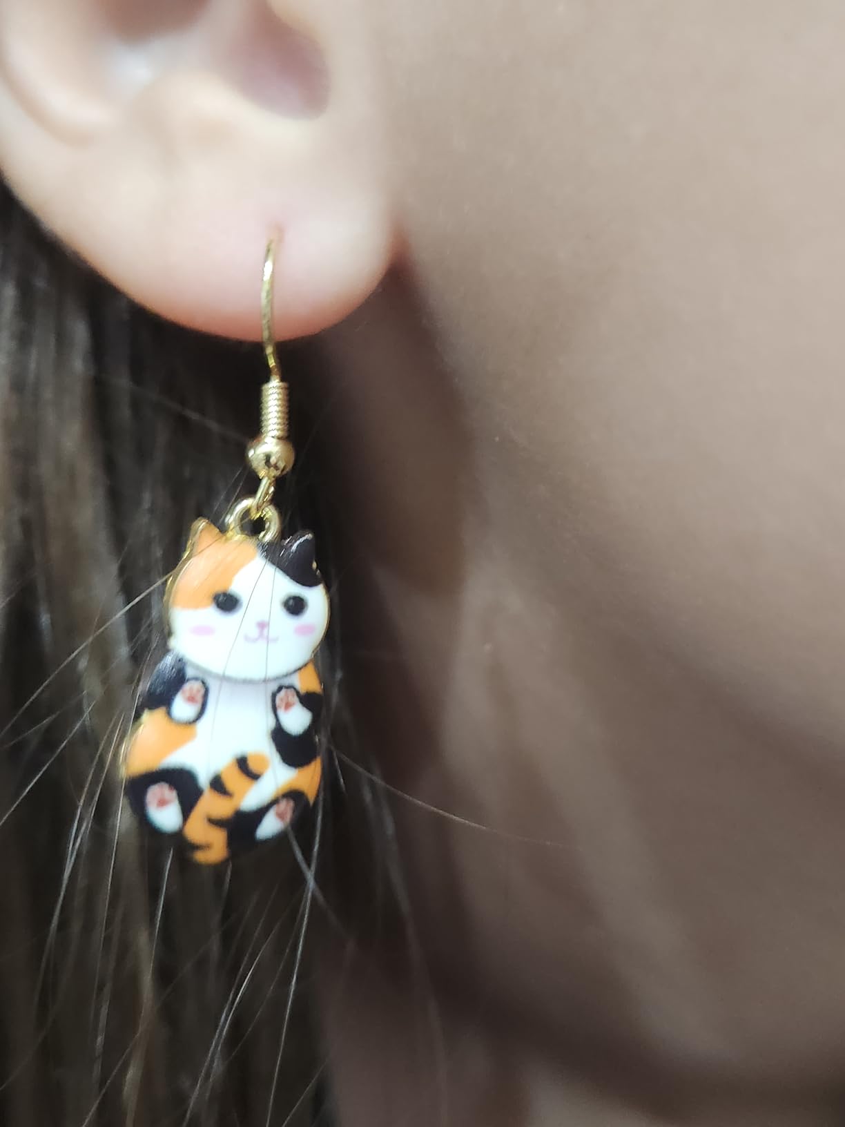 Amazon.com: Tondiamo 18 Pairs Cute Anime Cat Dangle Earrings Set Kawaii ...